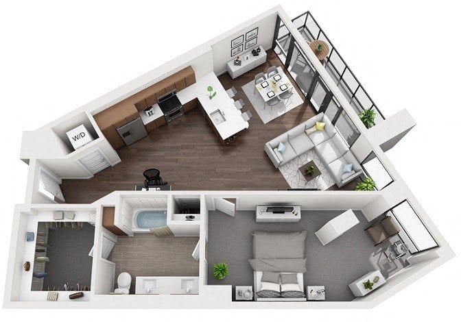 Floor Plans | Studio, 1, 2, and 3 Bedroom Apartments | 1000 Speer by ...